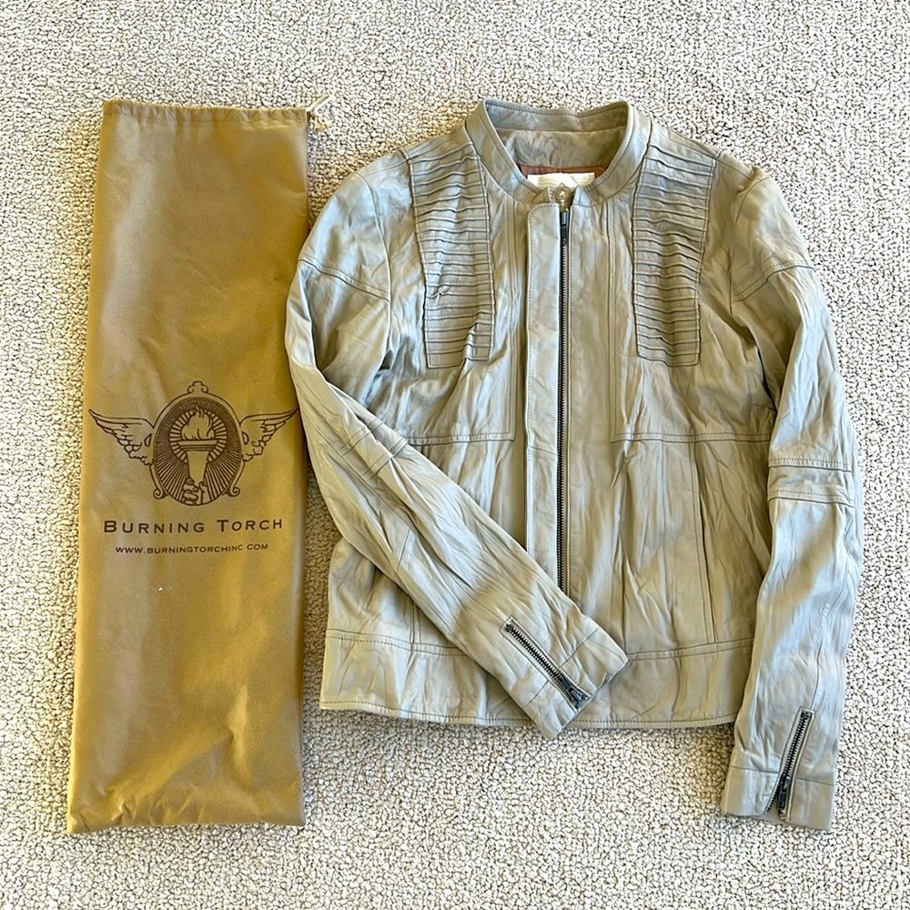 Burning Torch Leather Jacket. - Gem